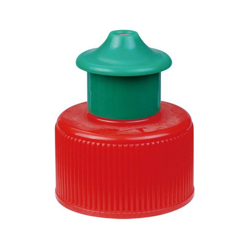 Bloopak push pull cap,push button cap,push cap plastic